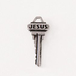 Jesus Key Lapel Pin (Pewter) - LoveChristianBooks.com