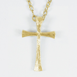 Flared Cross Pendant (Gold Plated) - LoveChristianBooks.com