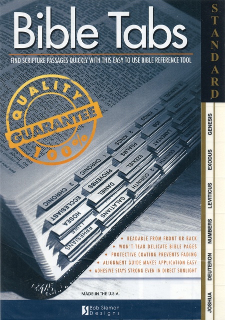 Vertical Standard Gold Edge Bible Tabs - LoveChristianBooks.com