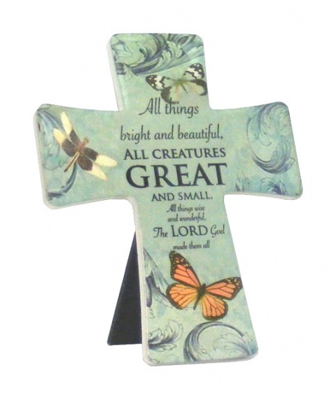 All Creatures Great - Porcelain Cross - LoveChristianBooks.com